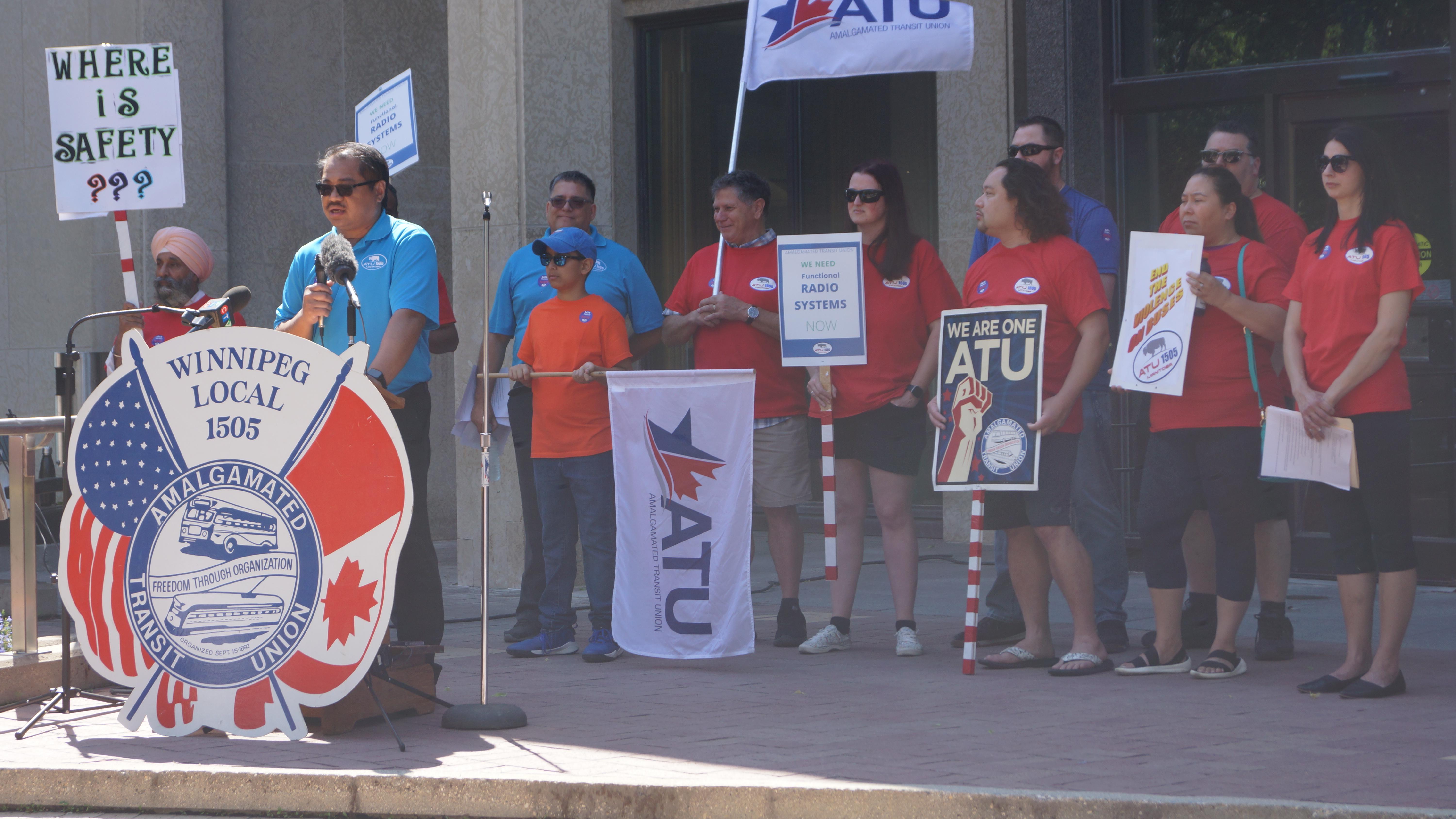 Rally for Transit Safety - August 4, 2022 | ATU Local 1505 Winnipeg
